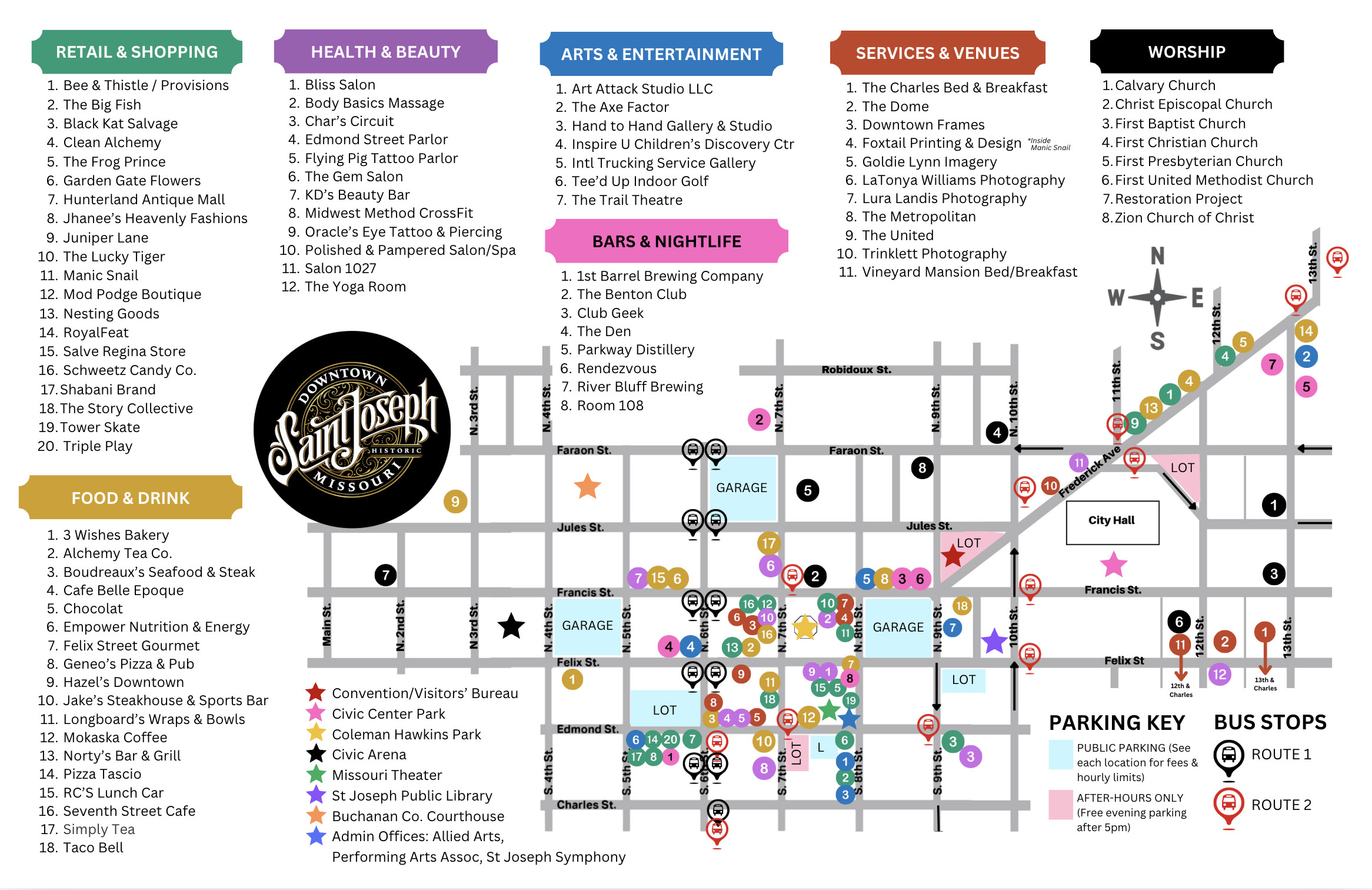 DOWNTOWN MAP - Downtown St. Joseph, Missouri